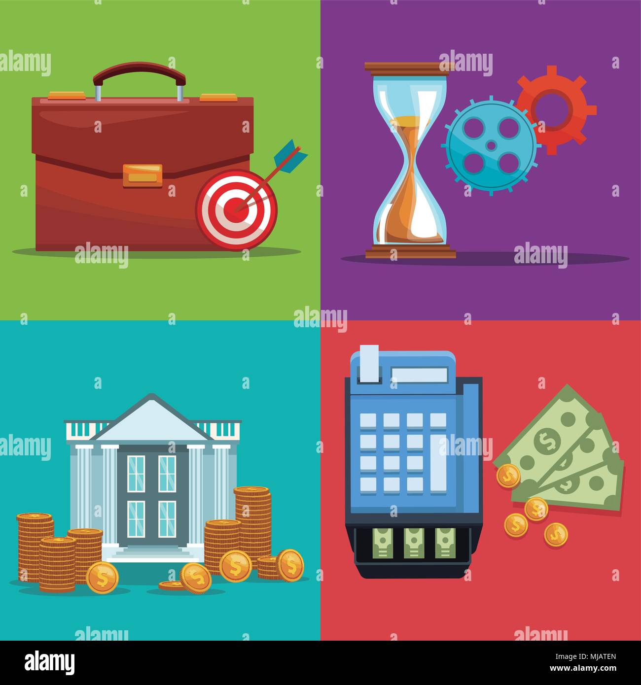 Set of money and bank icons Stock Vector Image & Art - Alamy