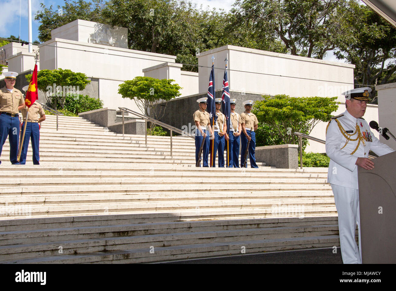 U.S. Marine Corps 1st Lt. Travis Valdovinos, the Commander of Troops ...