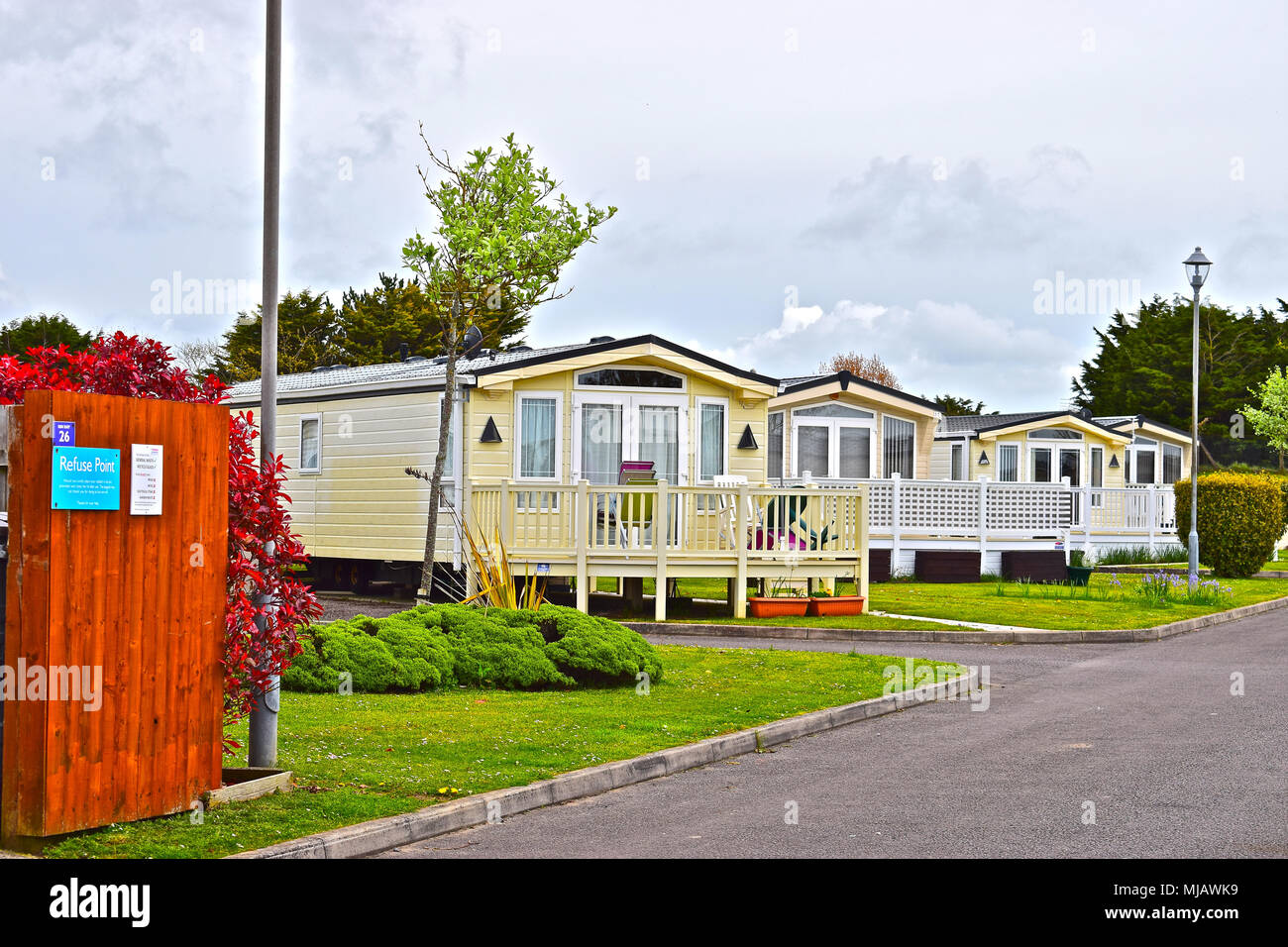 Modern static caravans at Trecco Bay Porthcawl S.Wales. The park is now ...