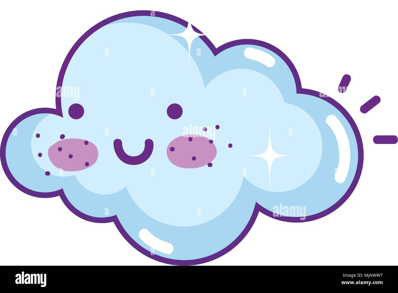 kawaii happy cloud natural weather Stock Vector Image & Art - Alamy