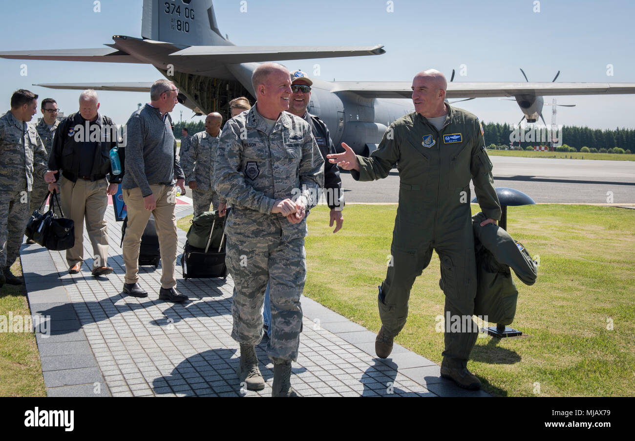 Gen. Stephen W. Wilson, U.S. Air Force vice chief of staff, left, and ...