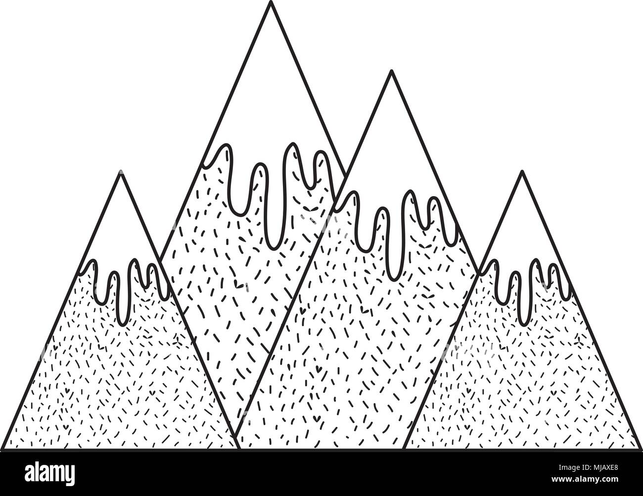 Wintry mountains Stock Vector Images - Alamy