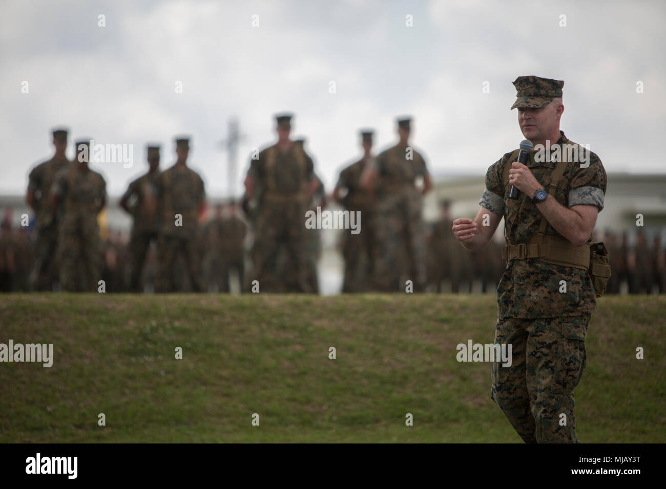 Col. Forrest C. Poole, the departing commanding officer of Combat ...