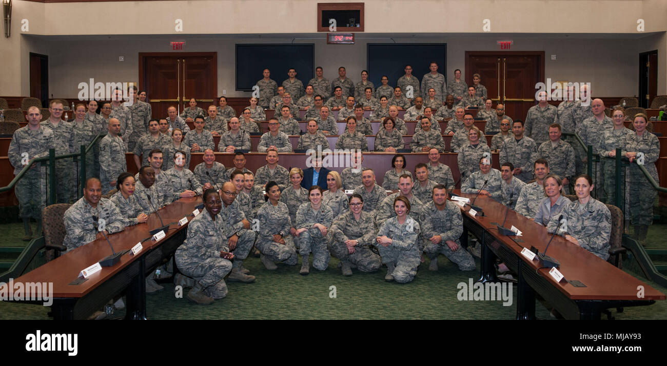U.S. Air Force Individual Mobilization Augmentee (IMA) Airmen pause for ...