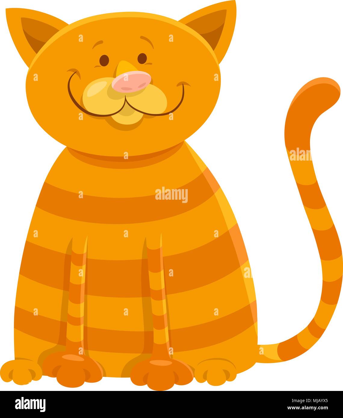 Cartoon Illustration of Cat Feline Animal Character Stock Vector Image ...