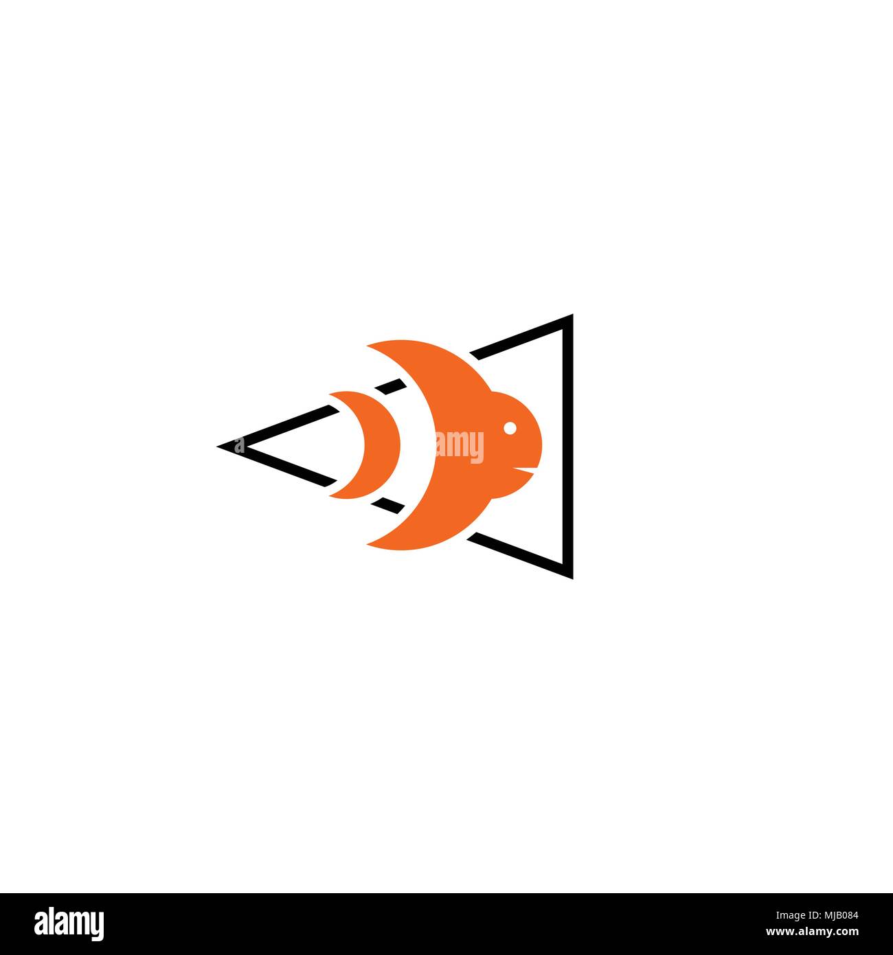 Fish logo, with line triangle concept, creative logo graphic design ...
