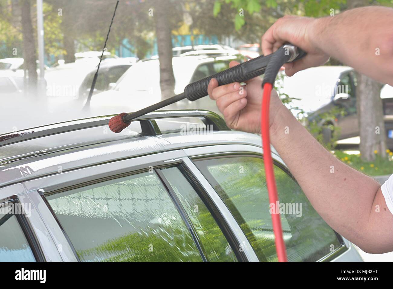 hand washing car Stock Photo - Alamy