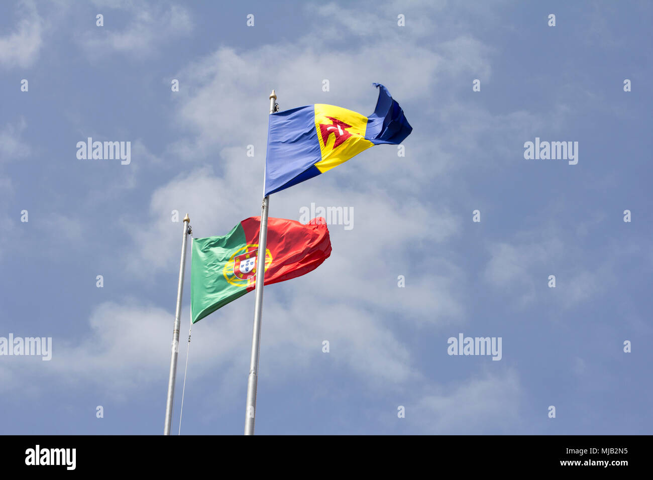 Madeira flag hi-res stock photography and images - Alamy