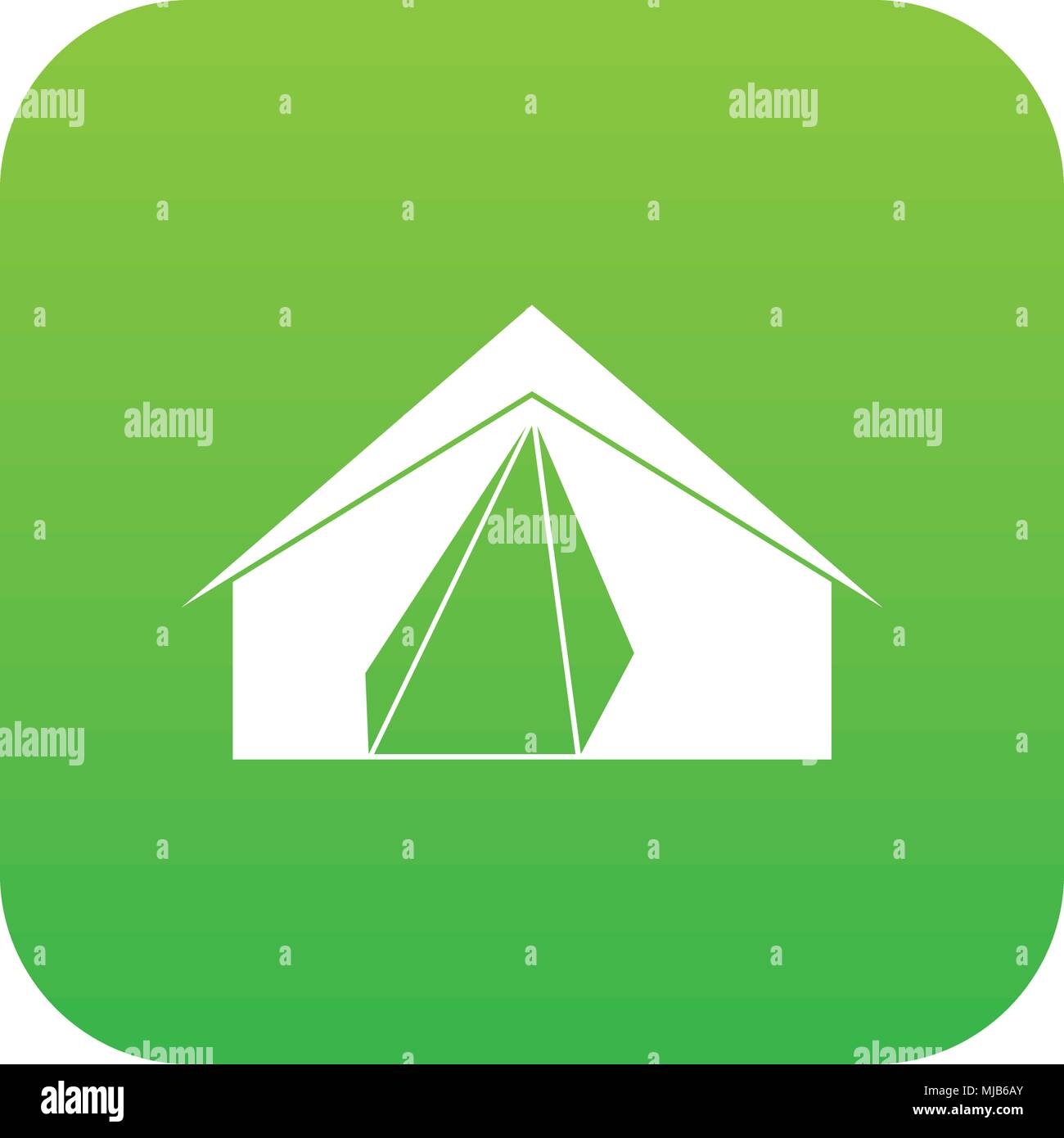Open tent icon digital green for any design isolated on white vector ...