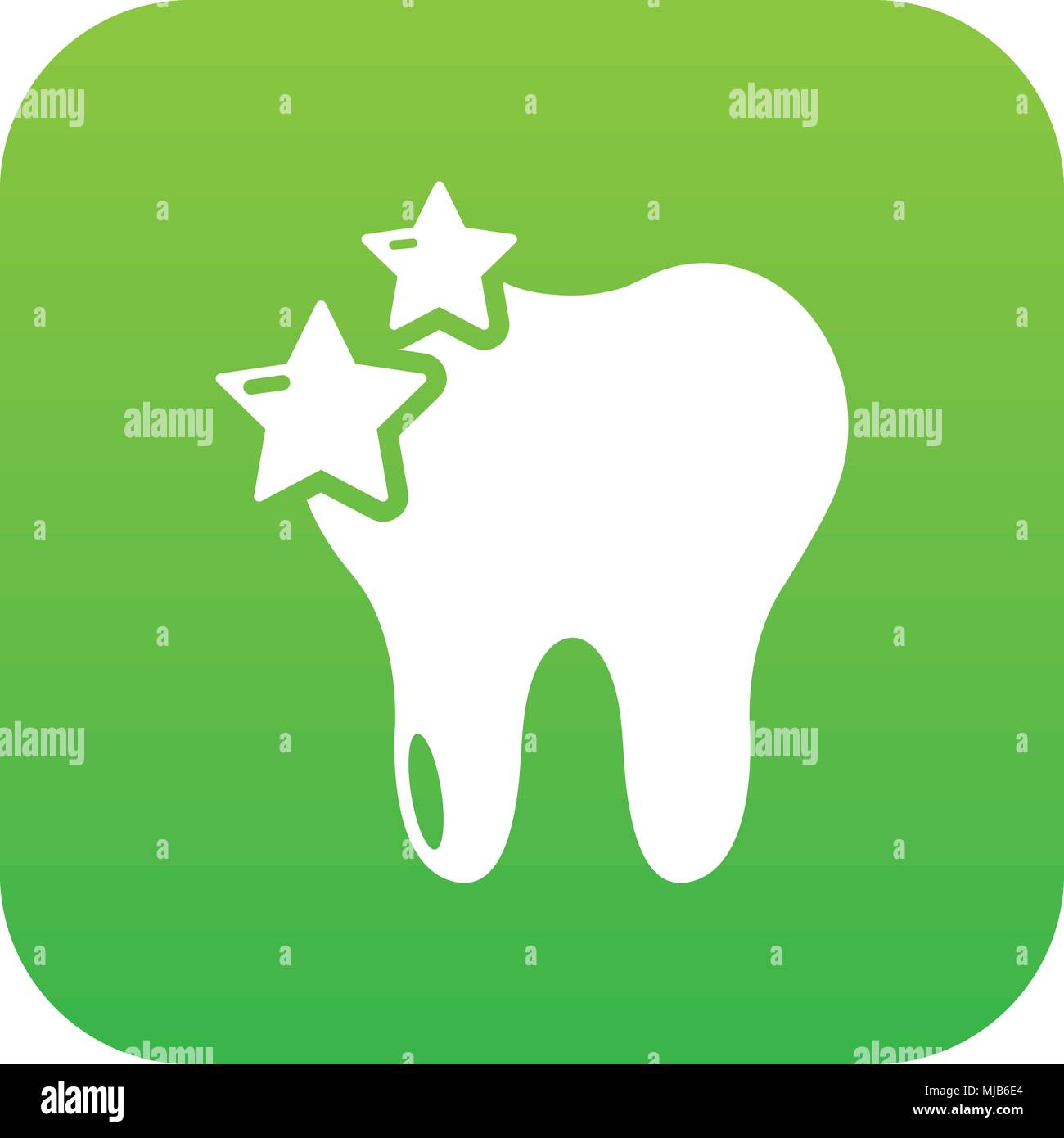 Tooth icon green vector isolated on white background Stock Vector Image ...