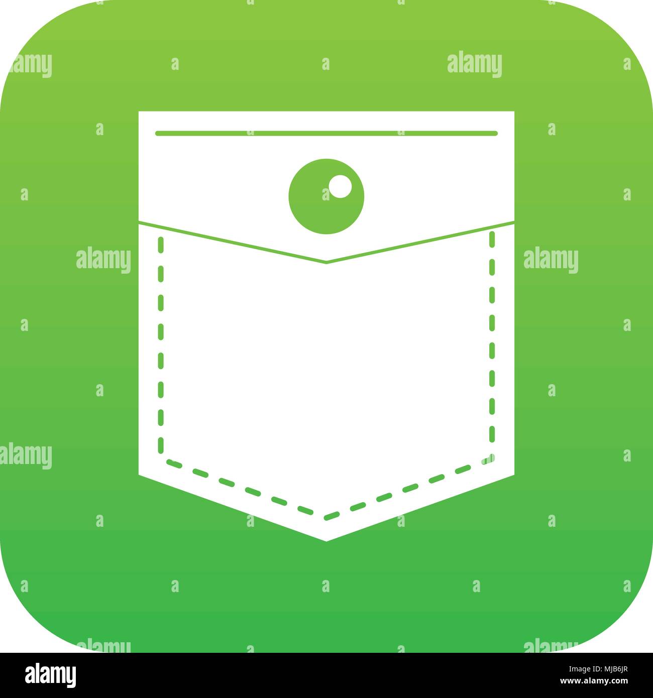 Black pocket symbol icon digital green for any design isolated on white ...