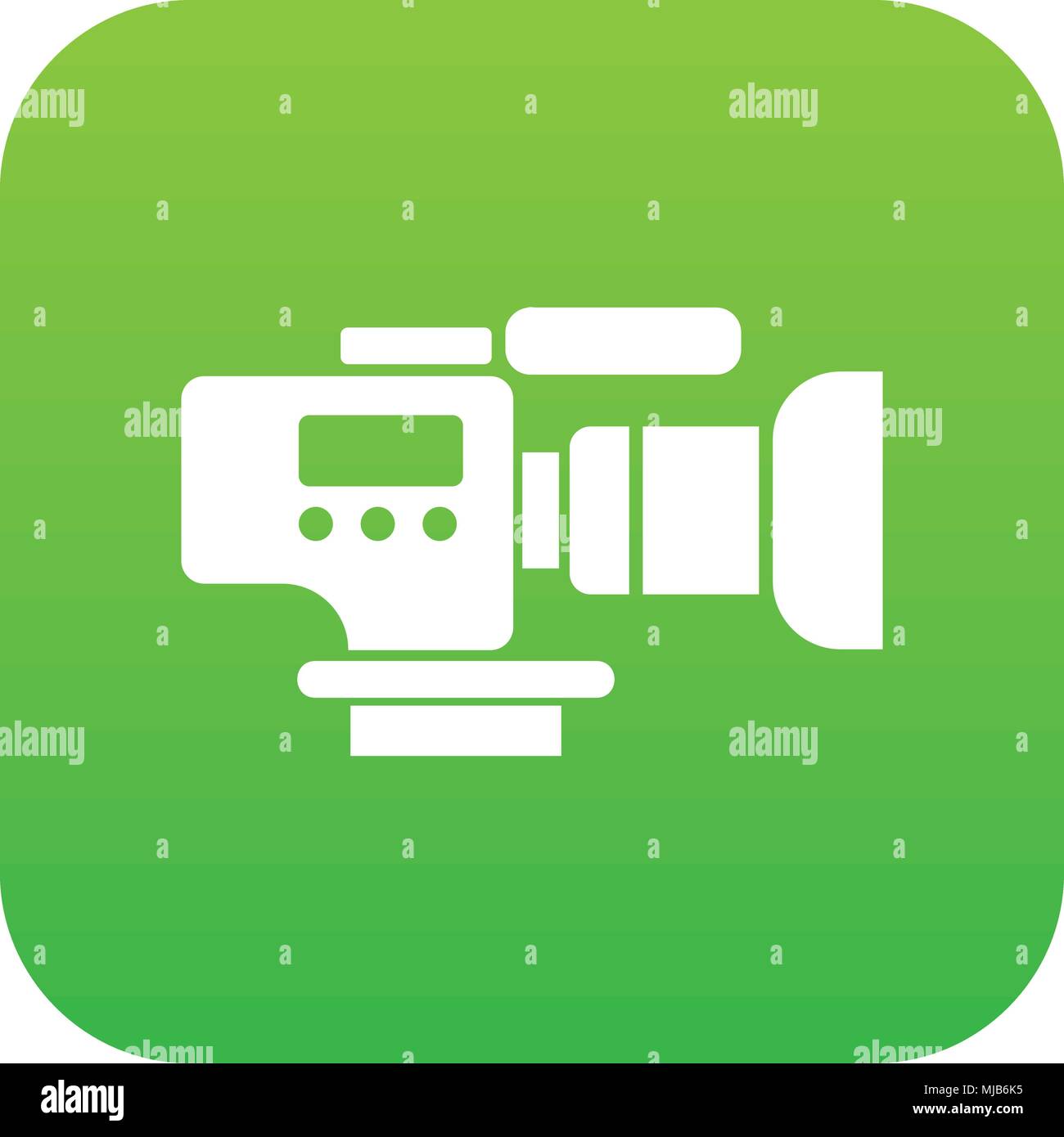 Tv camera icon green vector isolated on white background Stock Vector ...