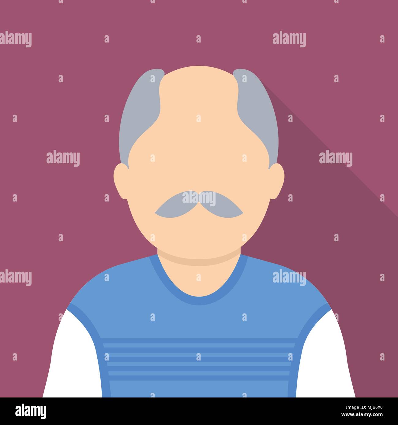Old man icon. Flat illustration of old man vector icon for web Stock ...