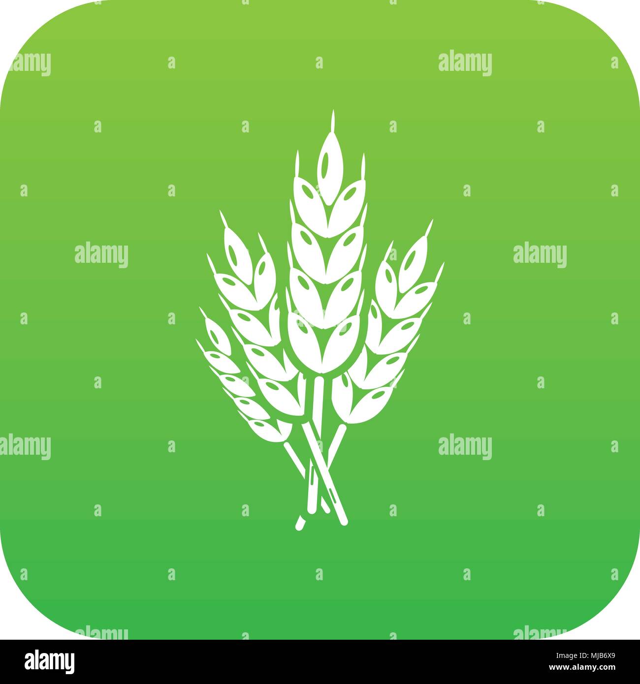 Wheat icon green vector isolated on white background Stock Vector Image ...
