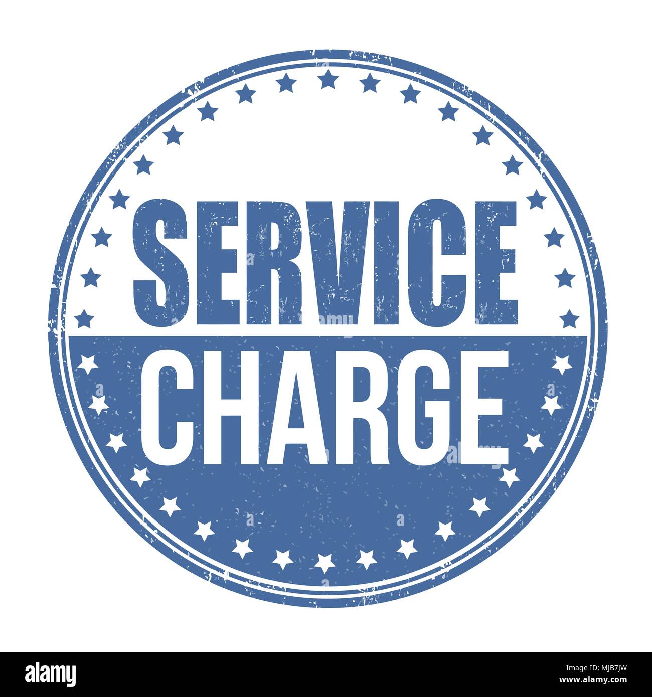 Service charge grunge rubber stamp on white background, vector ...
