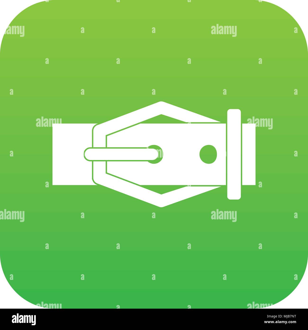 Leather belt icon digital green for any design isolated on white vector ...