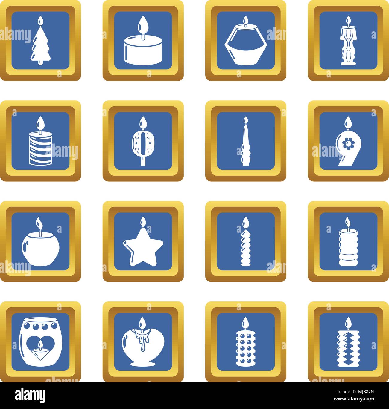 Blue candle holder Stock Vector Images - Alamy