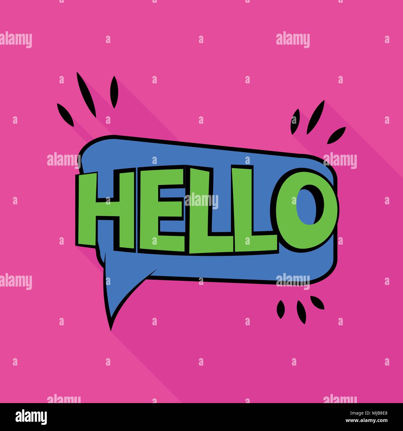 Hello icon, pop art style Stock Vector Image & Art - Alamy