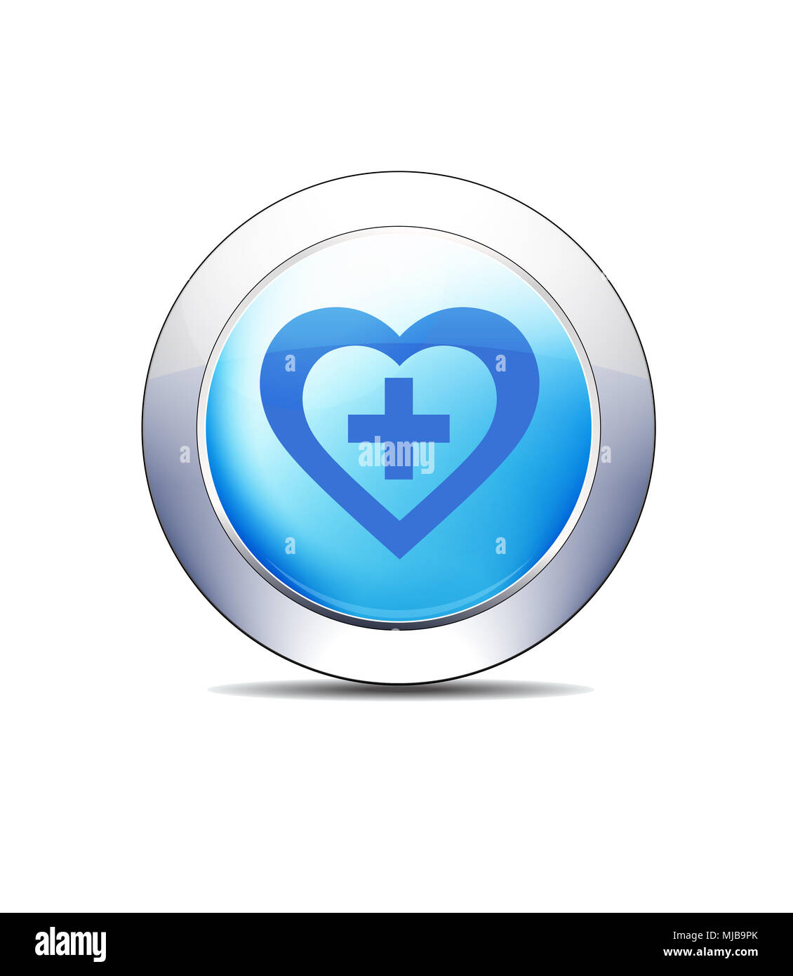 Heart Healthcare Blue Icon Button Symbol Healthcare & Pharma Stock ...