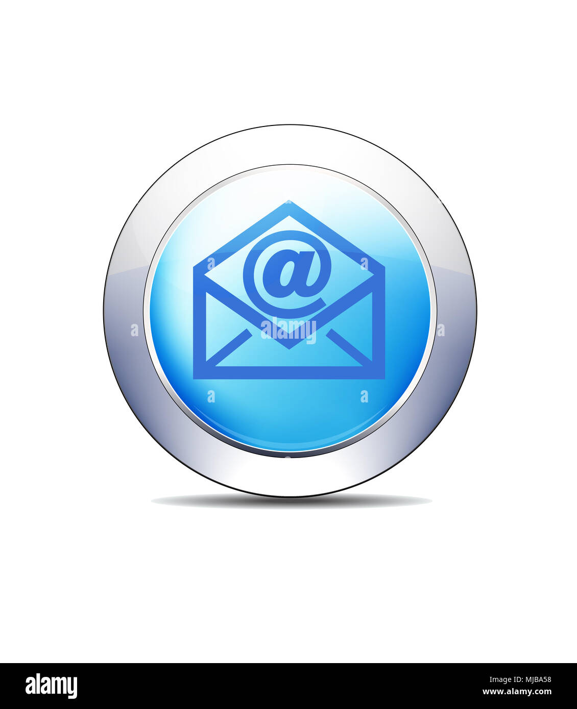 Blue Icon Button Mail email Symbol Healthcare & Pharma Stock Photo - Alamy