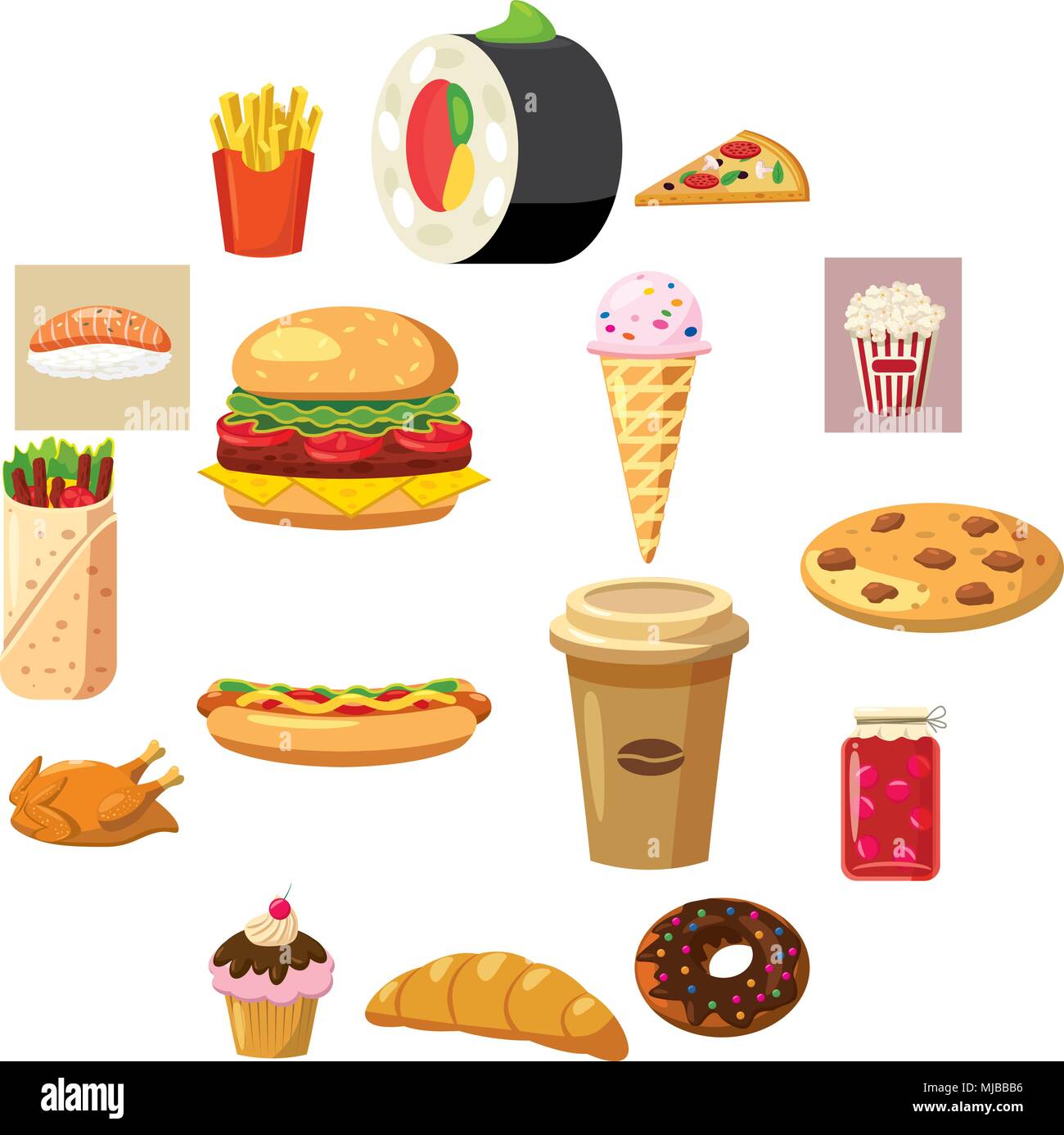 Food set icons Stock Vector Image & Art - Alamy