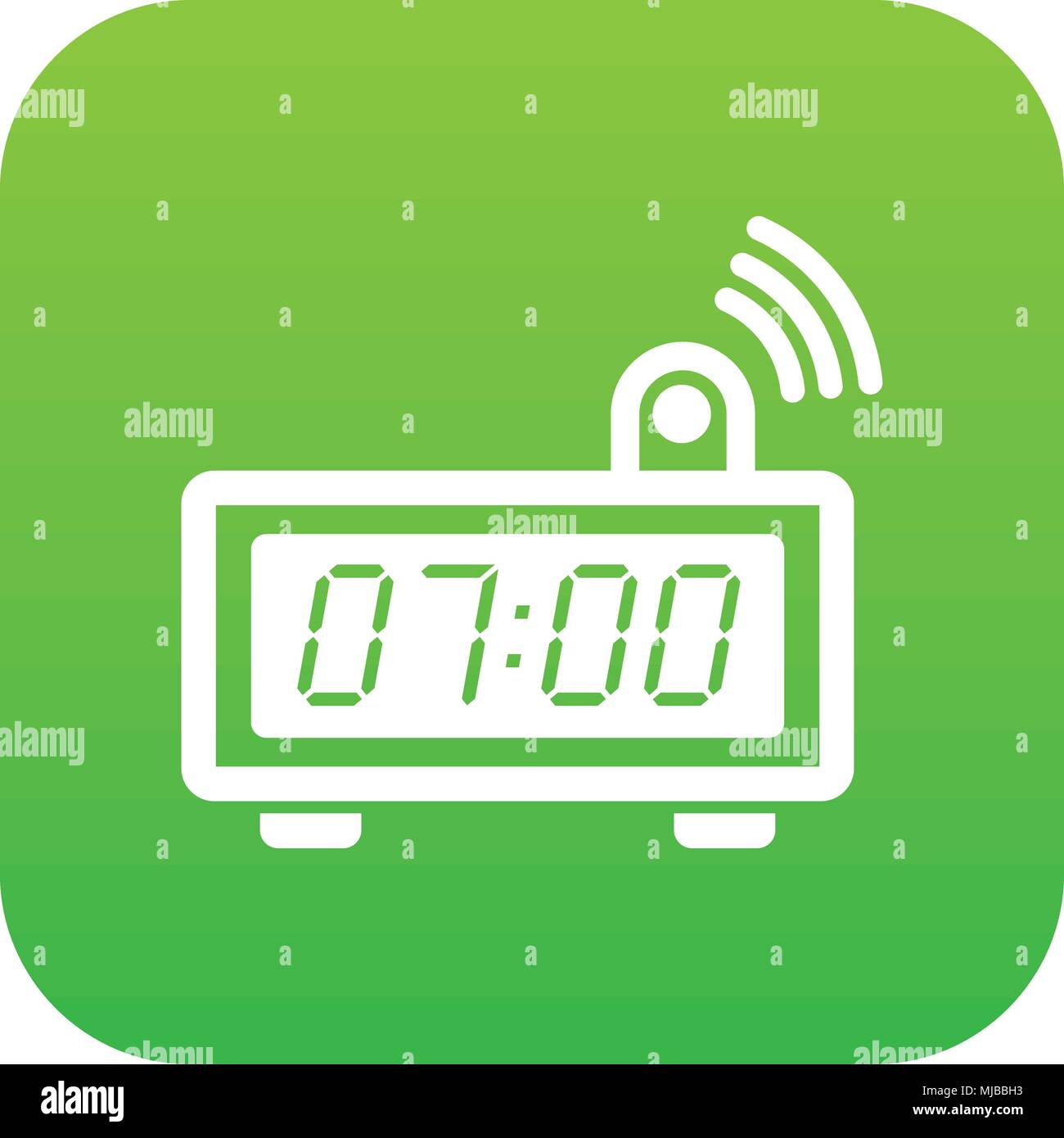 Alarm clock green screen Stock Vector Images - Alamy