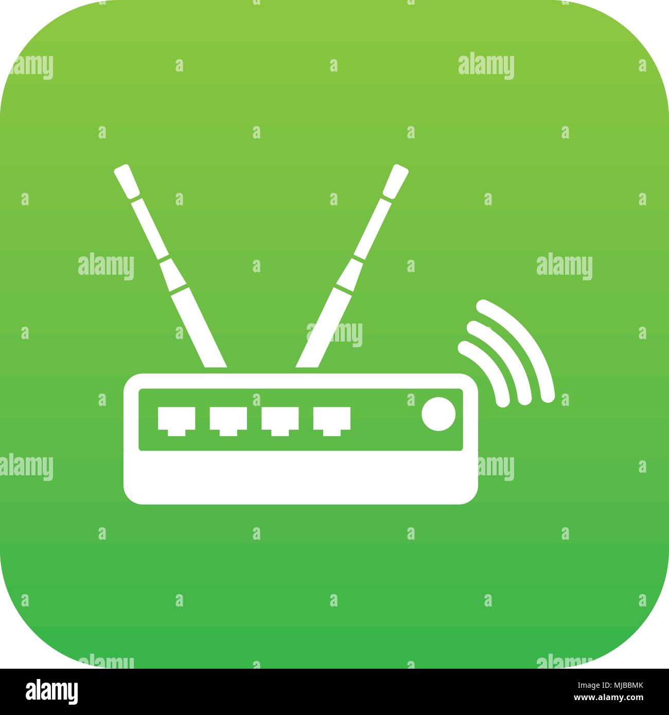 Router icon green vector Stock Vector Image & Art - Alamy