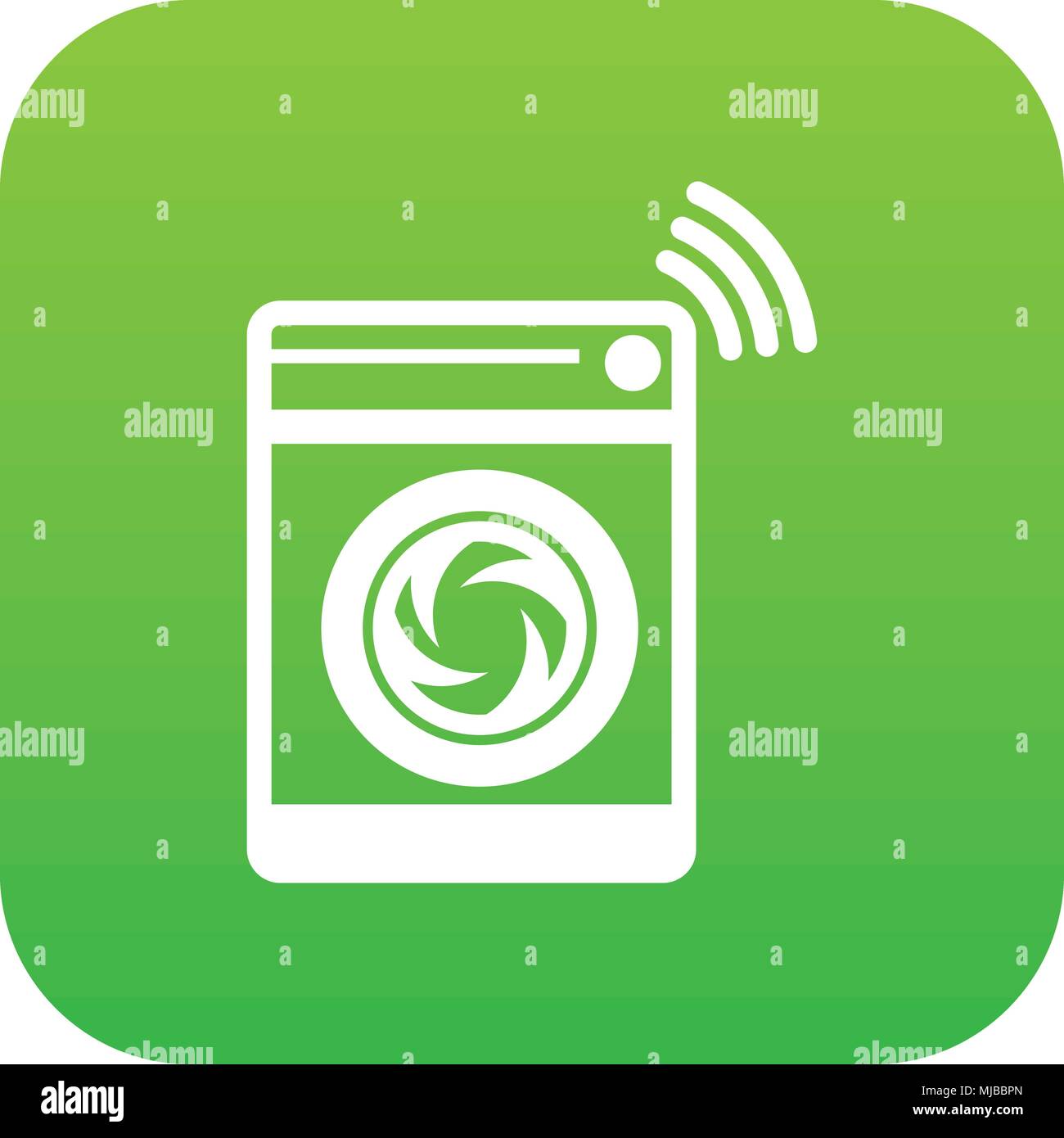 Washing machine icon green vector Stock Vector Image & Art - Alamy