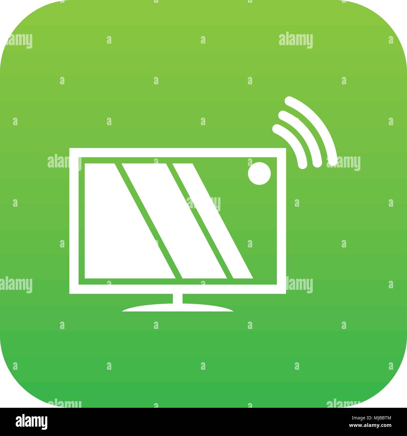 Tv icon green vector Stock Vector Image & Art - Alamy
