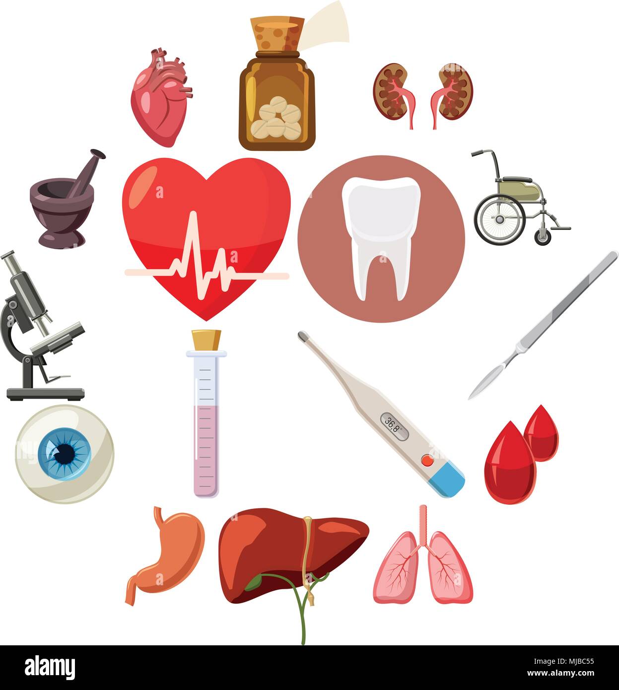 Medical icons set, cartoon style Stock Vector Image & Art - Alamy