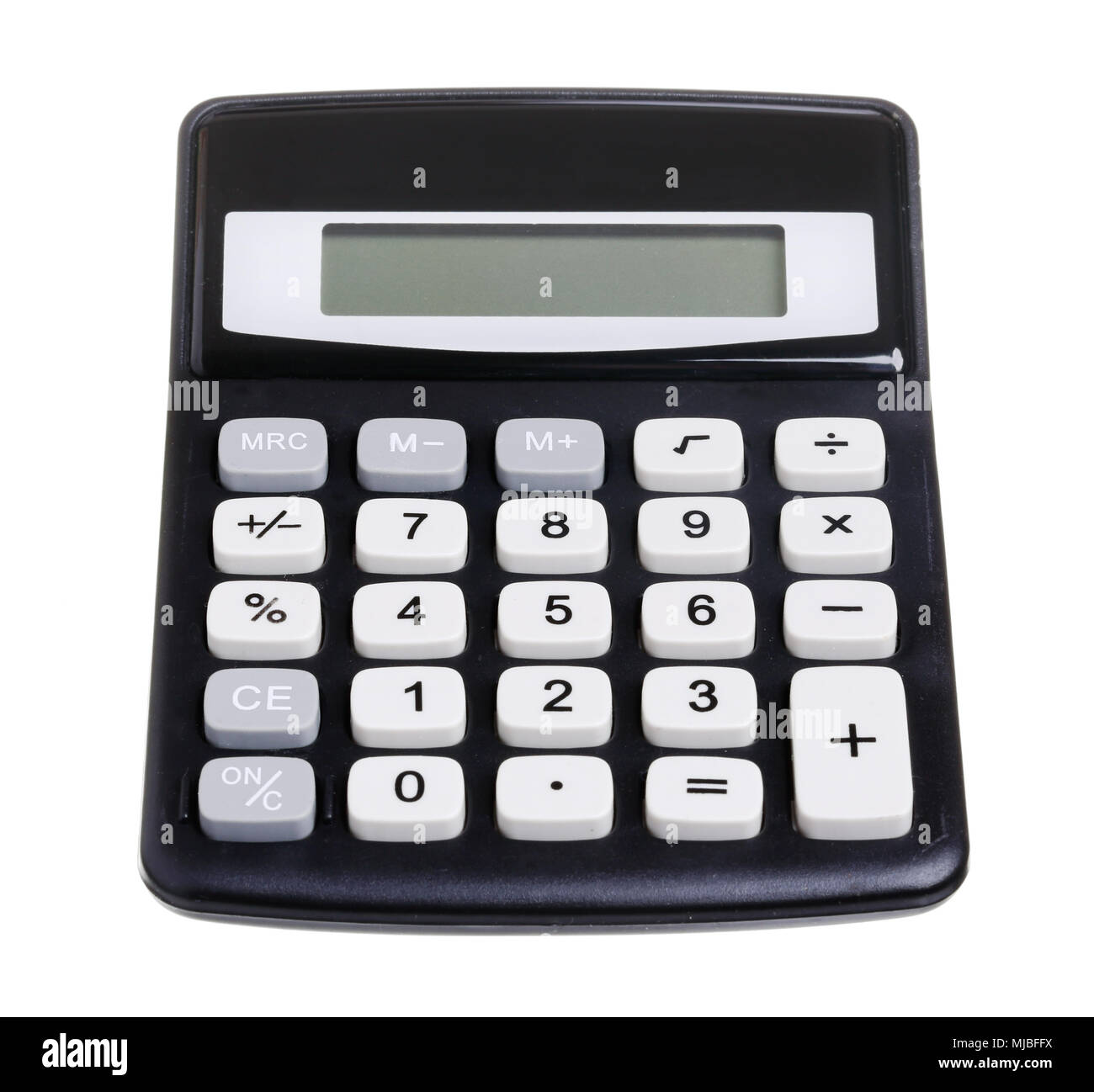 One basic calculator isolated on white background Stock Photo - Alamy