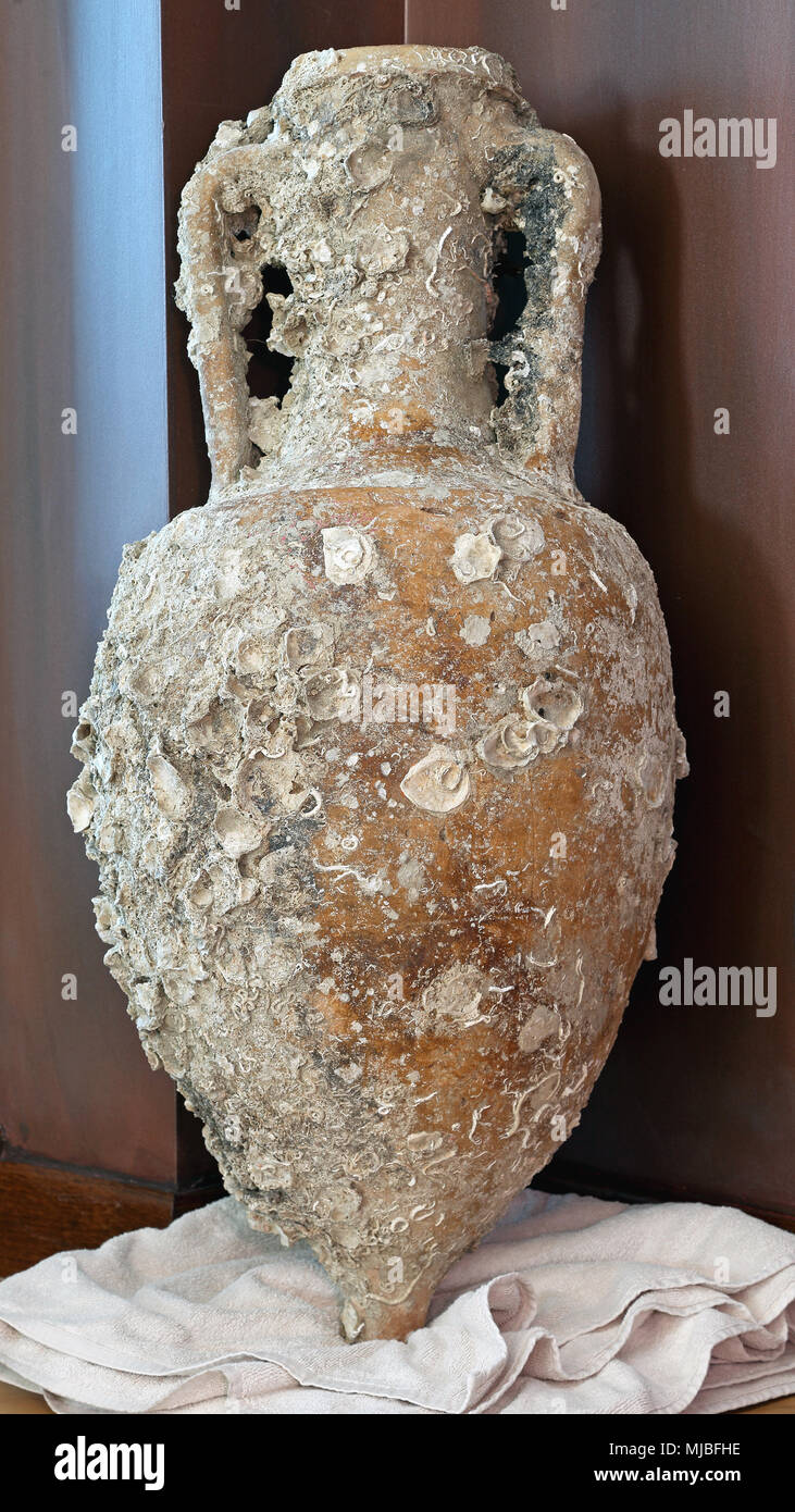 Ancient Amphora Covered WIth Shells Sediment Stock Photo - Alamy