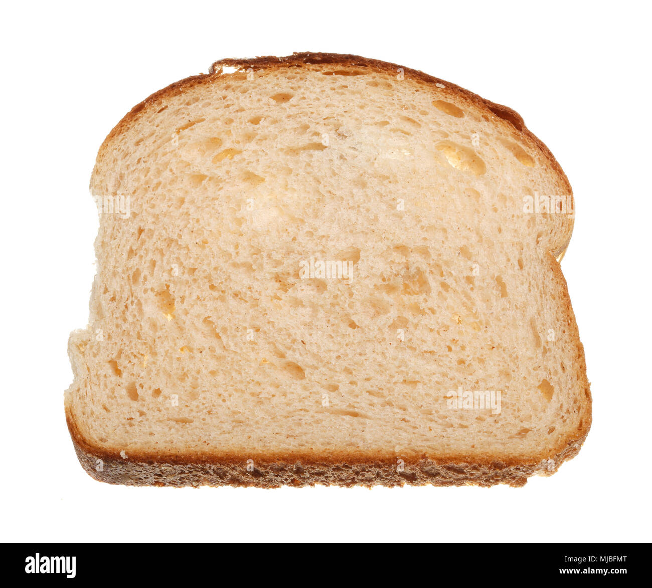 One slice of bread isolated on white background Stock Photo - Alamy