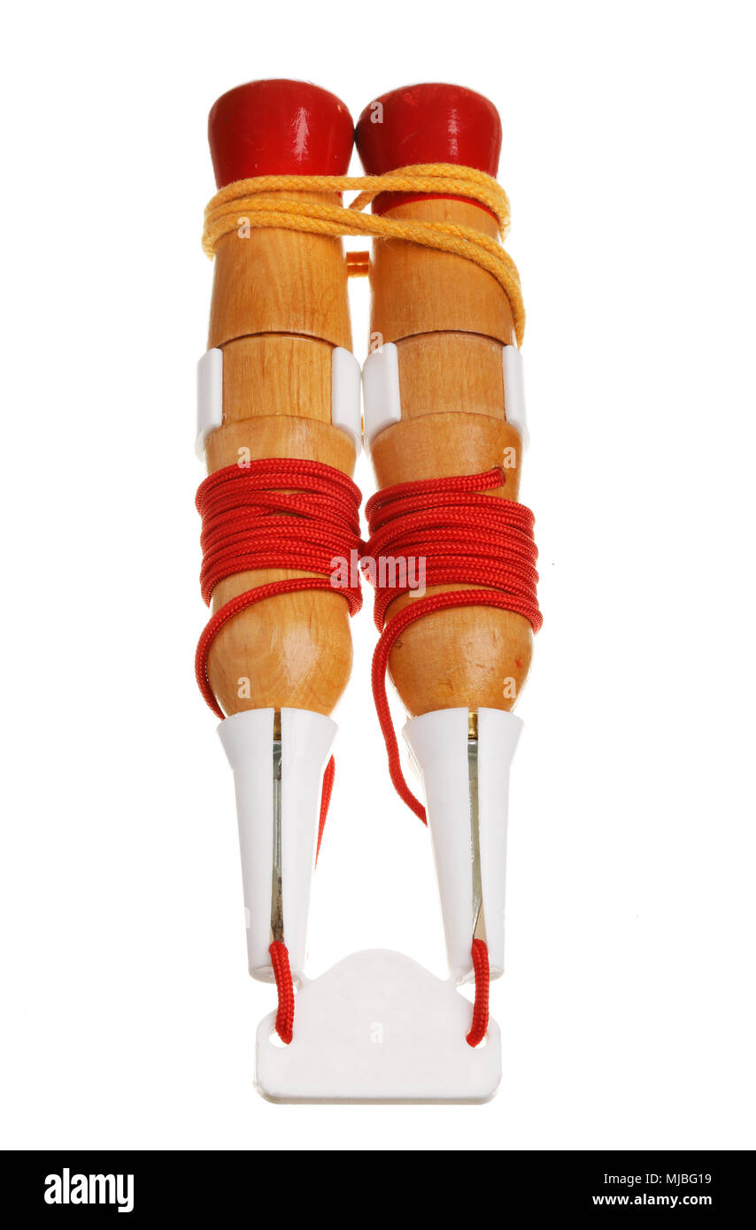 One pair of saftey spikes isolated on white, to wear on the lake and ...