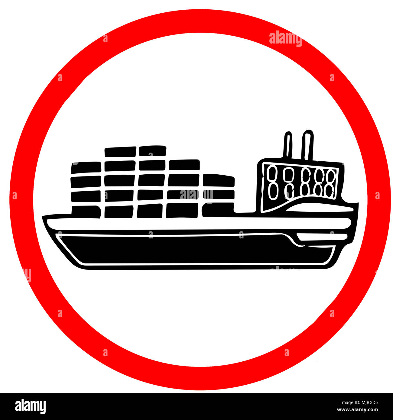 Caution sign on shipping container hi-res stock photography and images ...