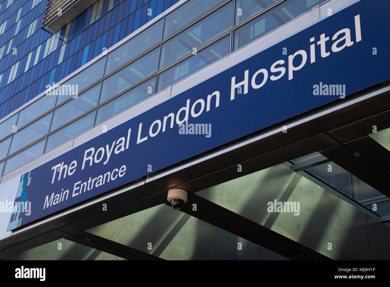 Main entrance to the Royal London Hospital in East London, England ...