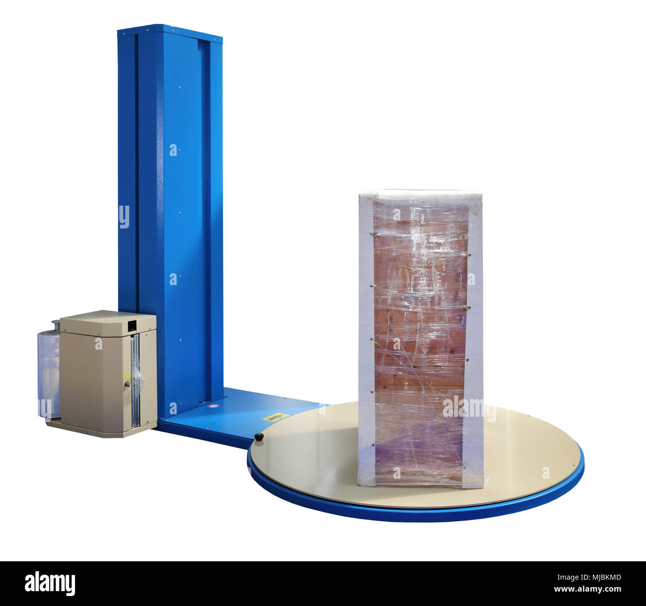 Pallet Stretch Wrapping Machine isolated included clipping path Stock ...