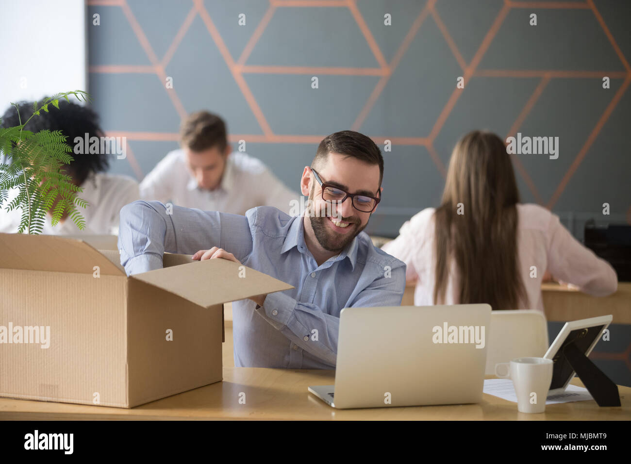 Unpacking computer hi-res stock photography and images - Alamy