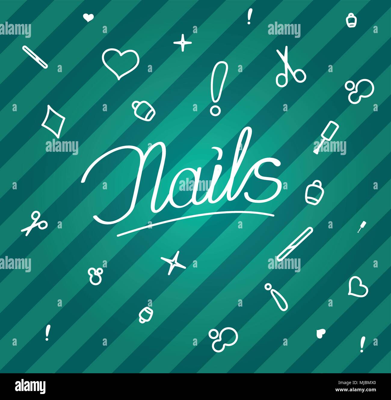 Woman file nails Stock Vector Images - Alamy