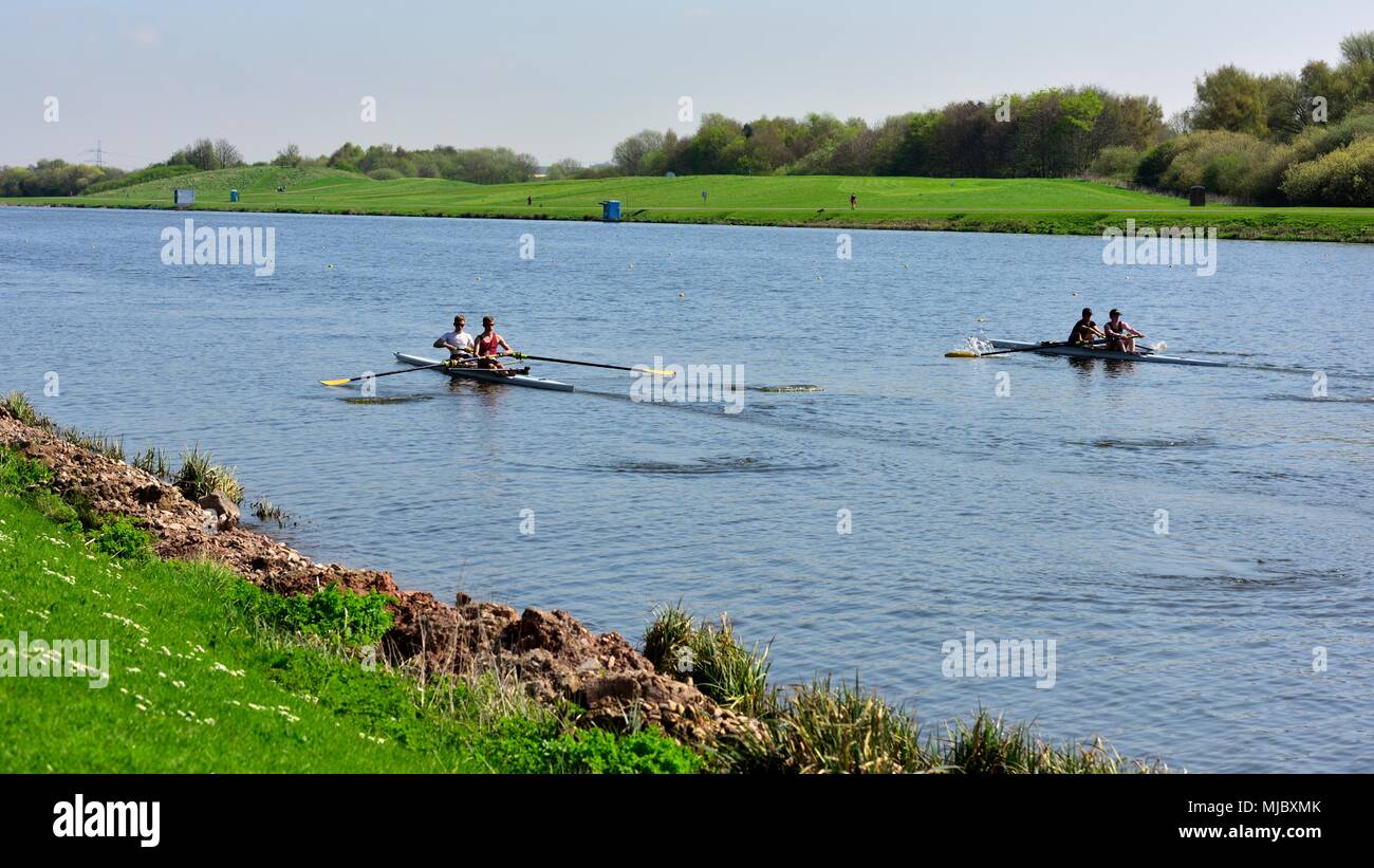 Rowing practice at the National water sports centre holme pierrepont ...