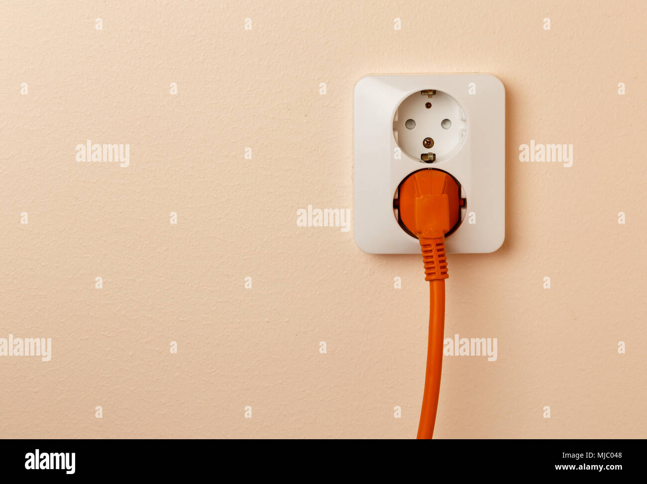 Power cord wall socket hi-res stock photography and images - Alamy