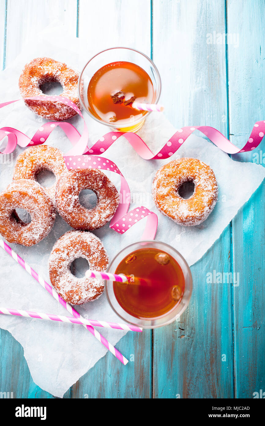 Traditional finnish sima and sugar donuts Stock Photo - Alamy