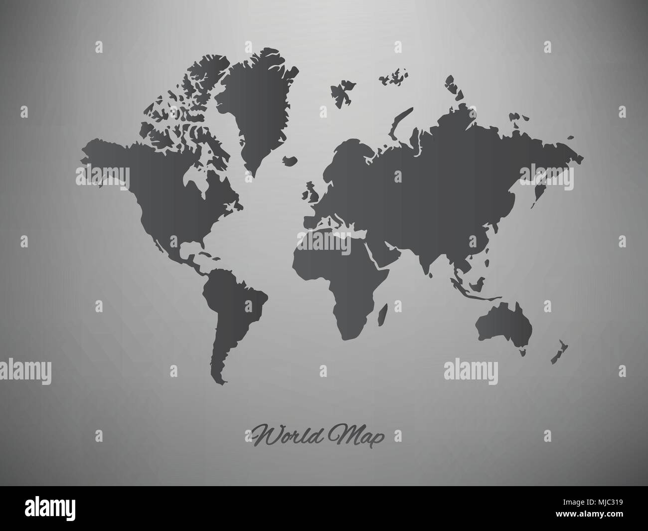 Vector paper world map on a white background Stock Vector Image & Art ...