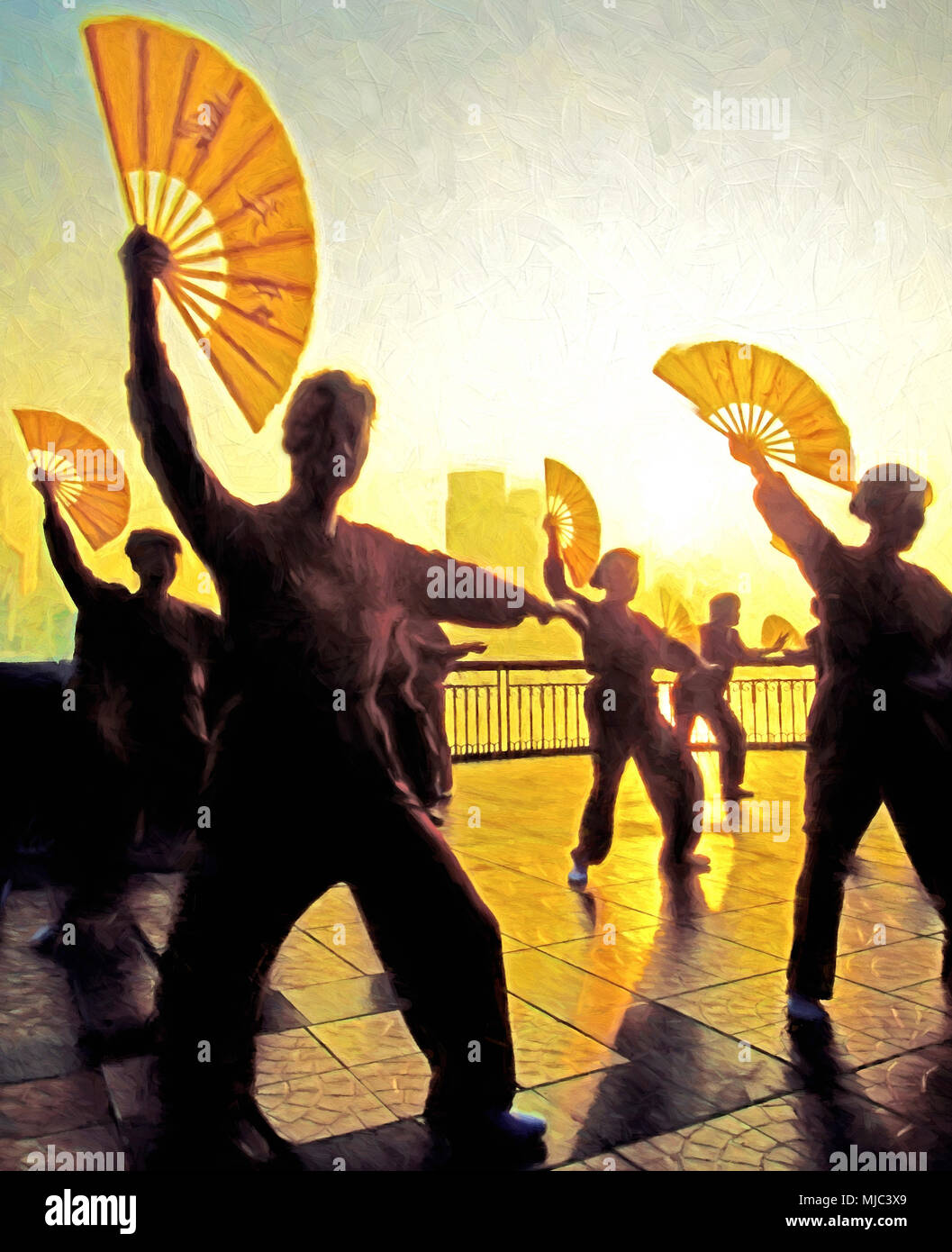 Shanghai morning exercise on bund hi-res stock photography and images ...