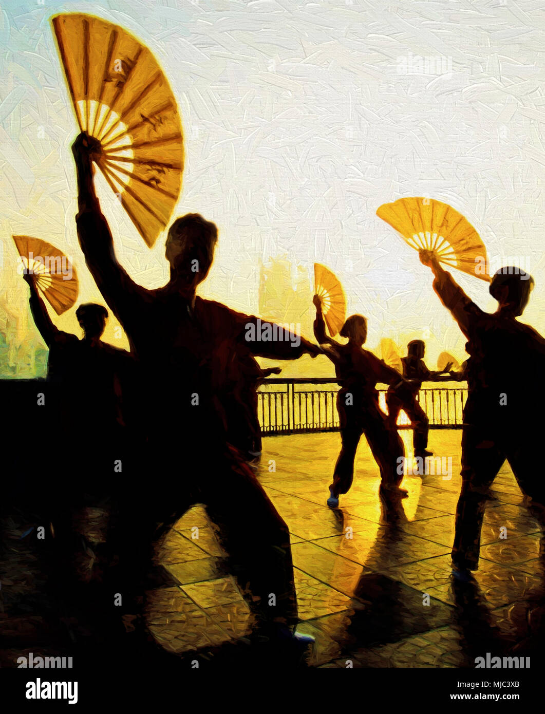 Shanghai morning exercise on bund hi-res stock photography and images ...