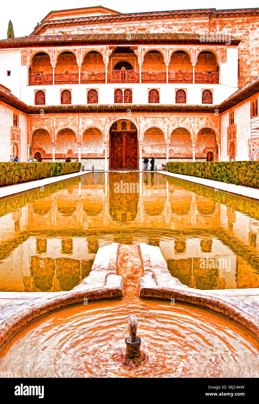 Alhambra Palace Moorish Architecture In Granada Spain Stock Photo Alamy