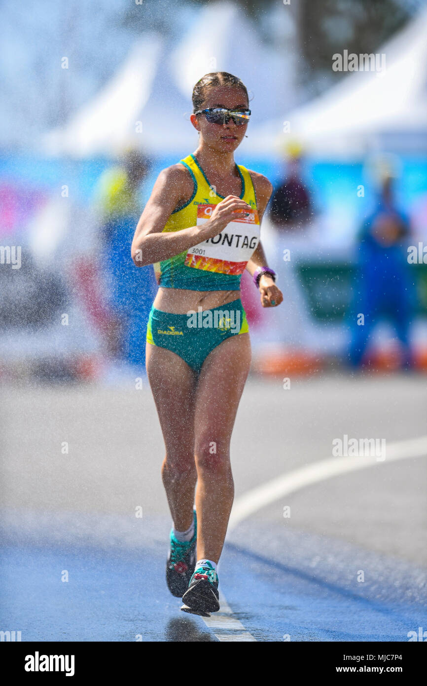 GOLD COAST, AUSTRALIA - APRIL 8: Jemima Montag of Australia competing ...