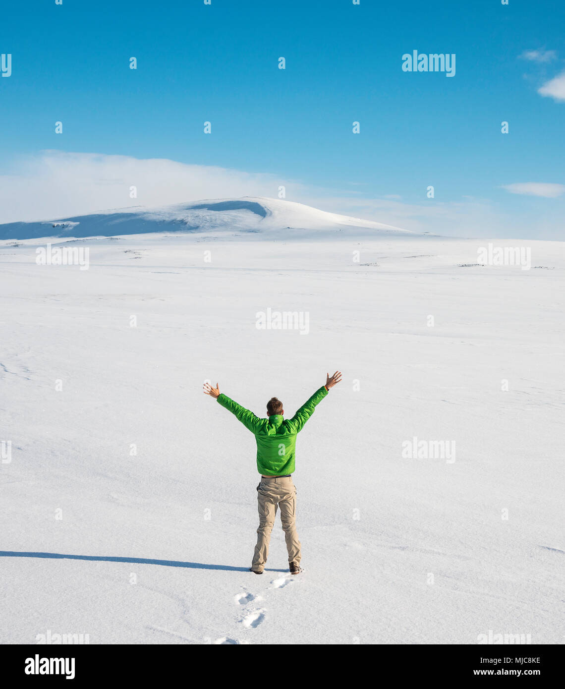 Man alone in field in hi-res stock photography and images - Alamy