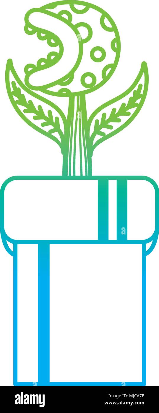 degraded line videogame bad flower plant inside tube Stock Vector Image ...