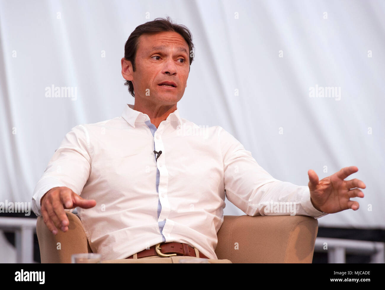 Mark Ramprakash the cricketer at Oxford Arts Festival Stock Photo - Alamy